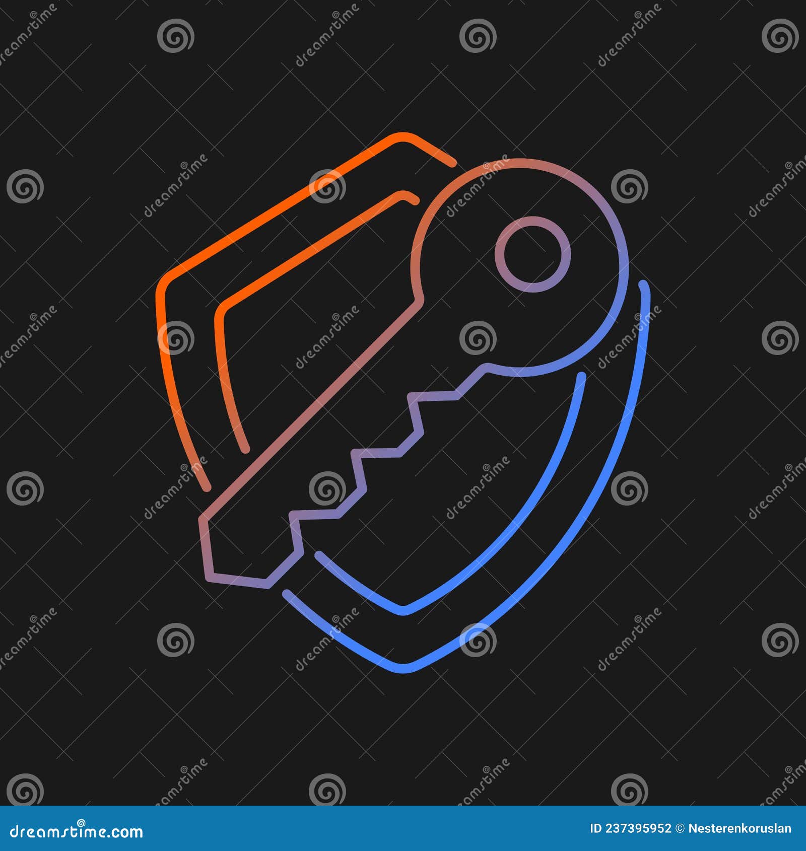 Encryption Key Gradient Vector Icon for Dark Theme Stock Vector ...
