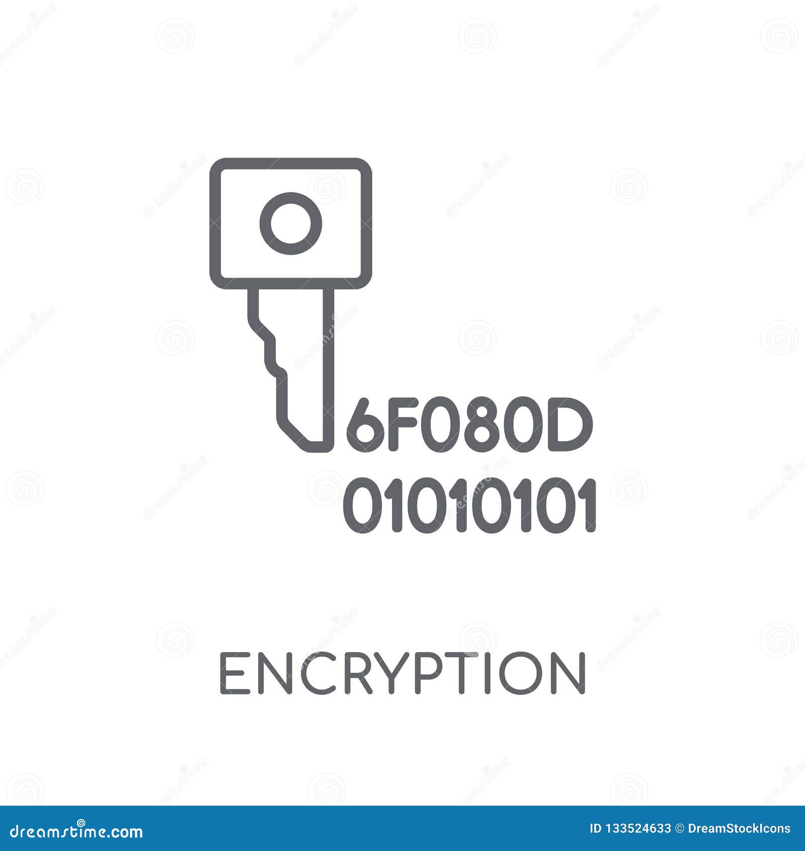 Encryption Linear Icon. Modern Outline Encryption Logo Concept O Stock ...
