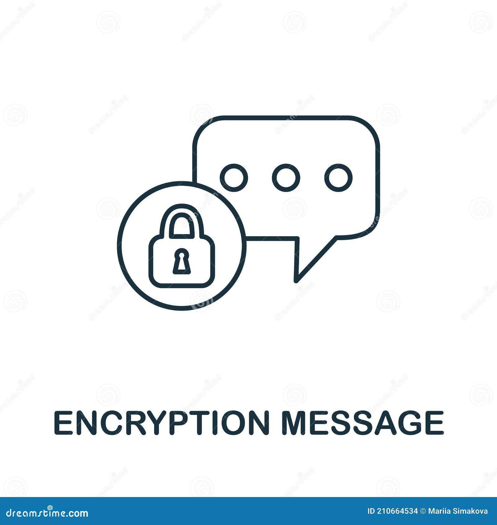 Encryption Message Icon. Simple Element from Internet Security ...