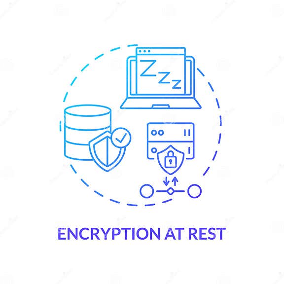 Encryption at Rest Concept Icon Stock Vector - Illustration of gradient ...