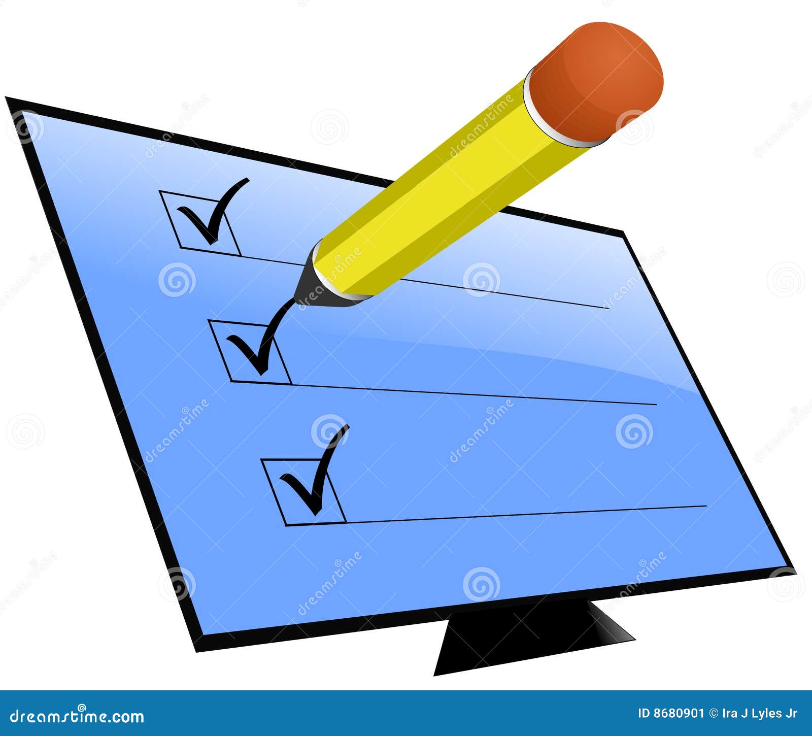 Encuesta ilustración del vector. Ilustración de verifique - 8680901