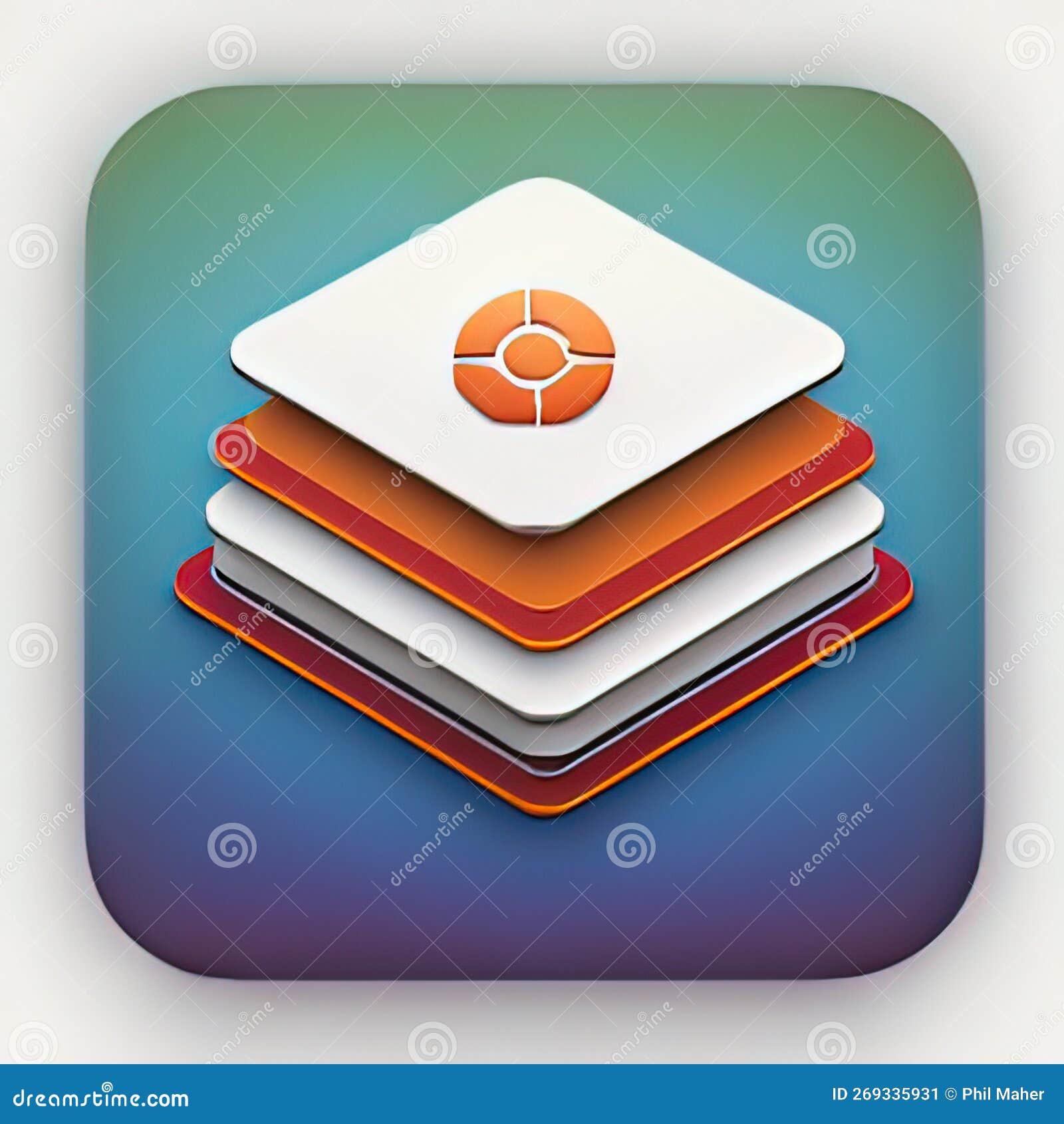 Encyclopaedia Software App Style Icon. Generative AI. Stock ...
