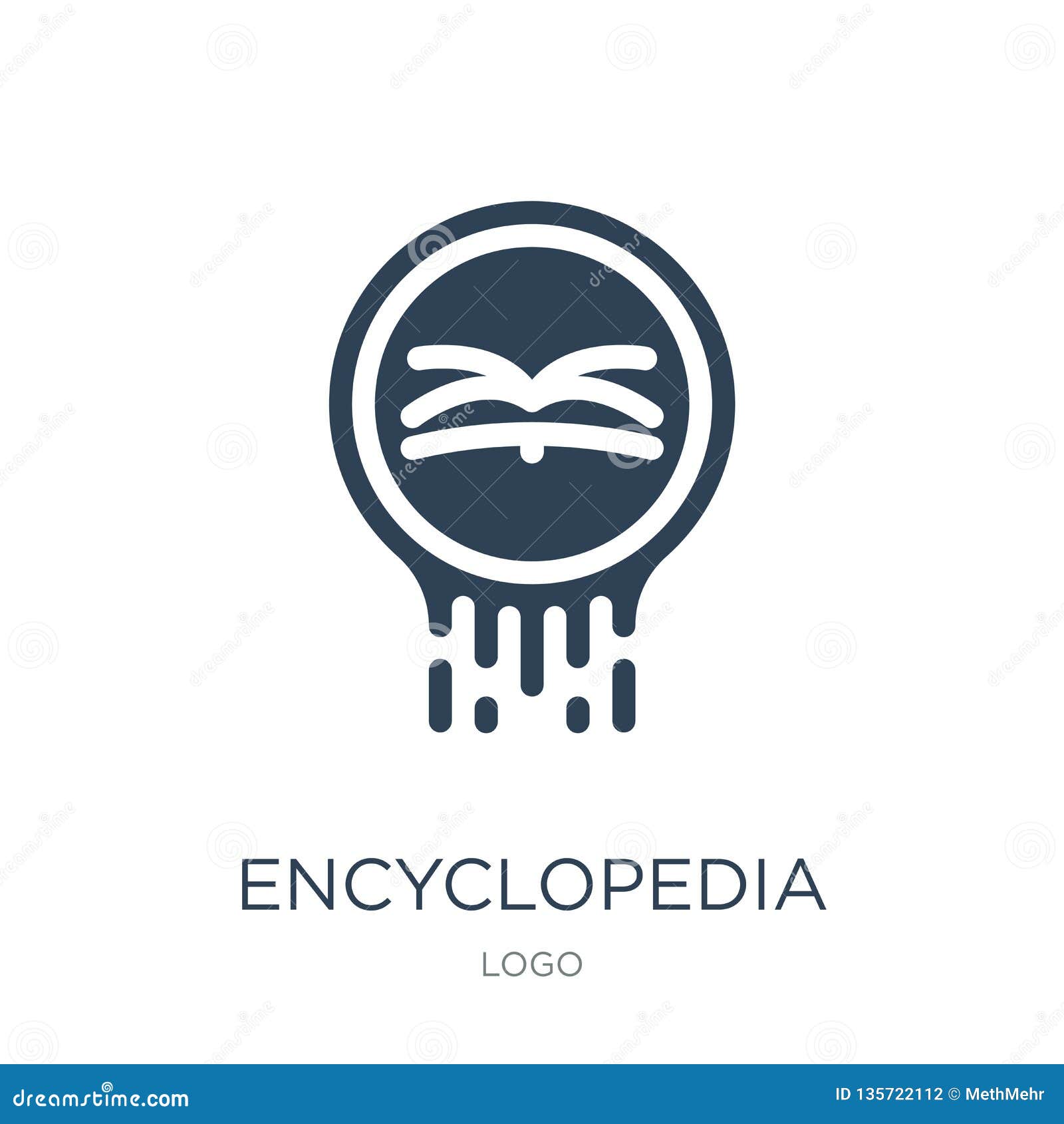 Encyclopedia Icon in Trendy Design Style. Encyclopedia Icon Isolated on ...