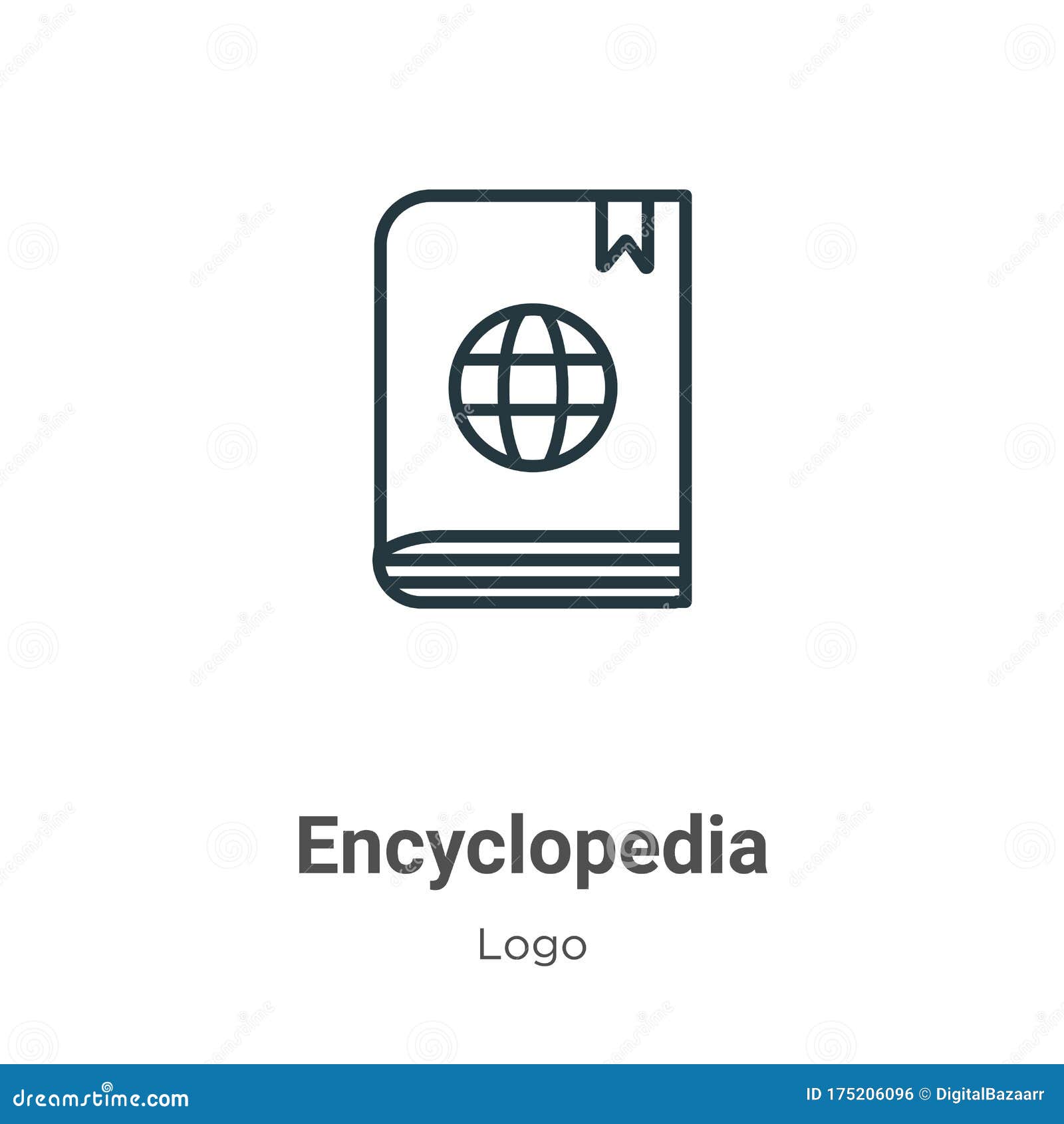 Encyclopedia Outline Vector Icon. Thin Line Black Encyclopedia Icon ...