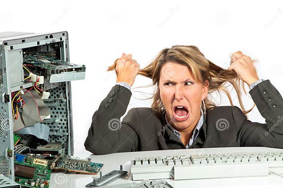 At the end stock image. Image of computer, repair, frustrated - 17371557