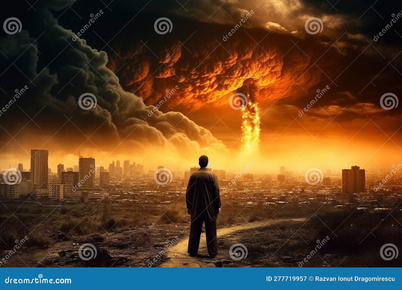 The End of All Things. Watching the Apocalypse Unfold Stock Image ...
