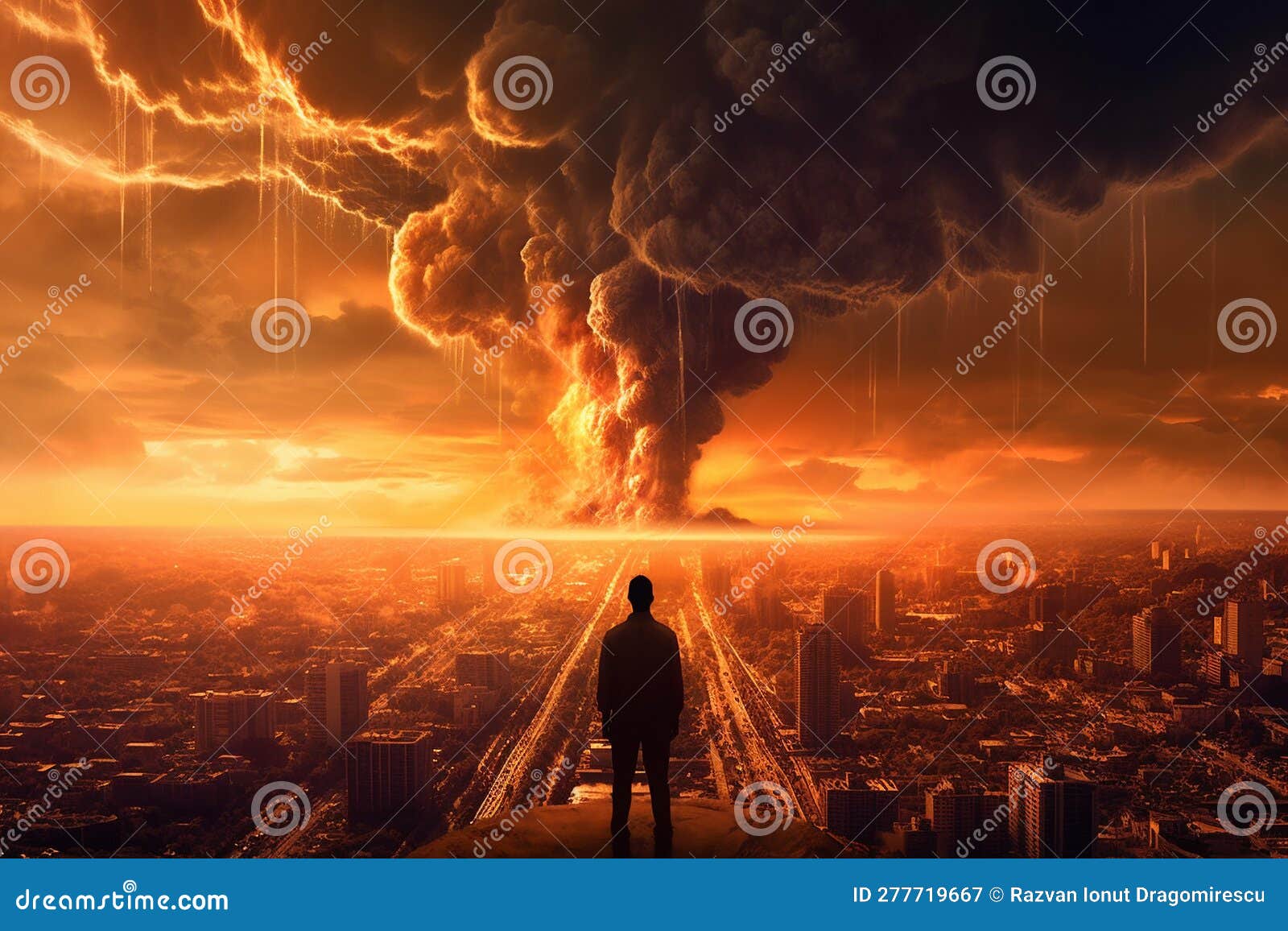 The End of All Things. Watching the Apocalypse Unfold Stock ...