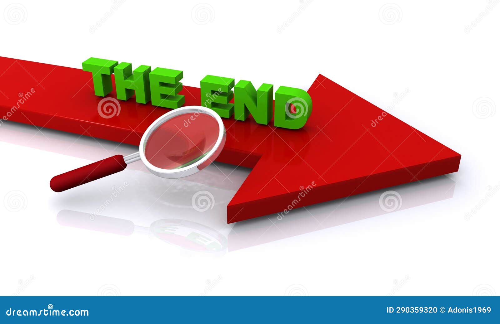 The end on arrow and white stock illustration. Illustration of road ...