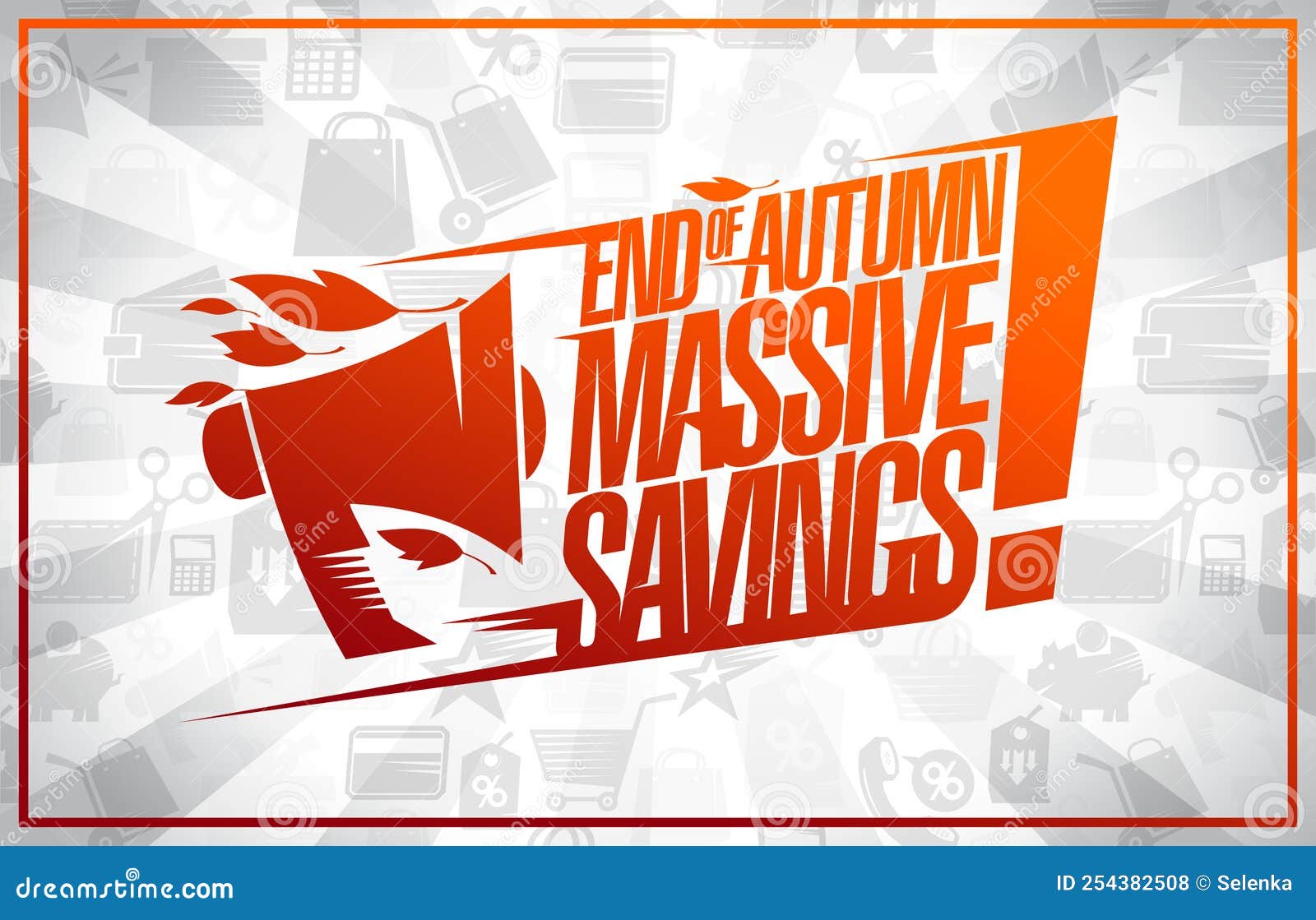 End of Autumn, Massive Savings, Sale Vector Banner Stock Vector ...