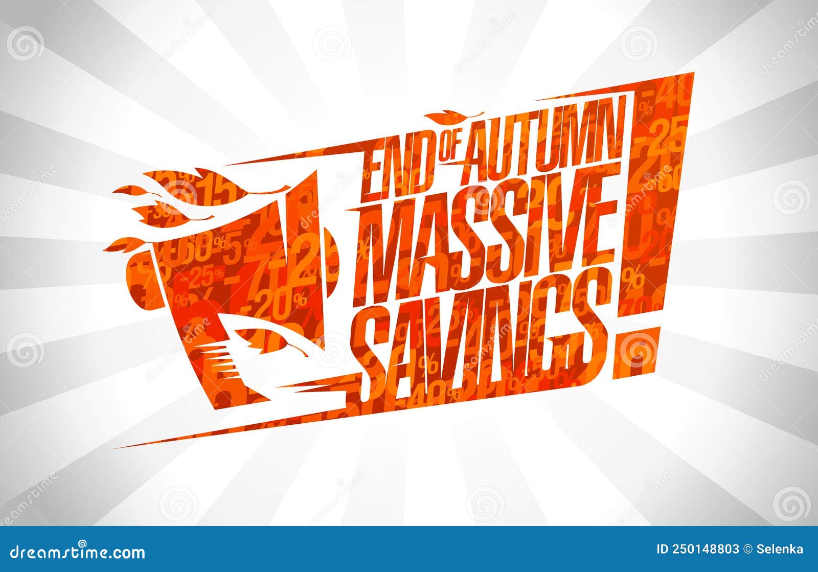 End of Autumn Massive Savings, Autumn Sale Vector Web Banner or Flyer ...