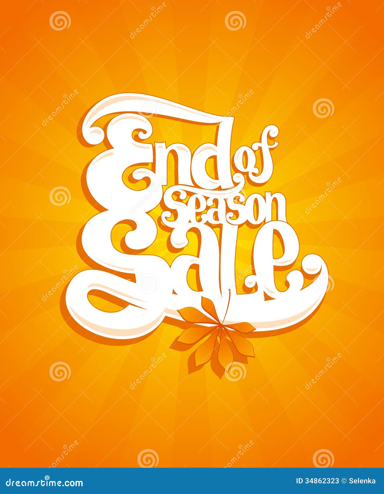 End of Autumn Season Sale Typographic Illustration Stock Vector ...
