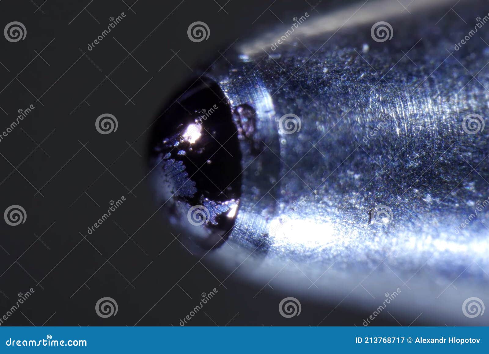 The End of a Ballpoint Pen Writing on Paper. Ballpoint Pen Stock Image ...