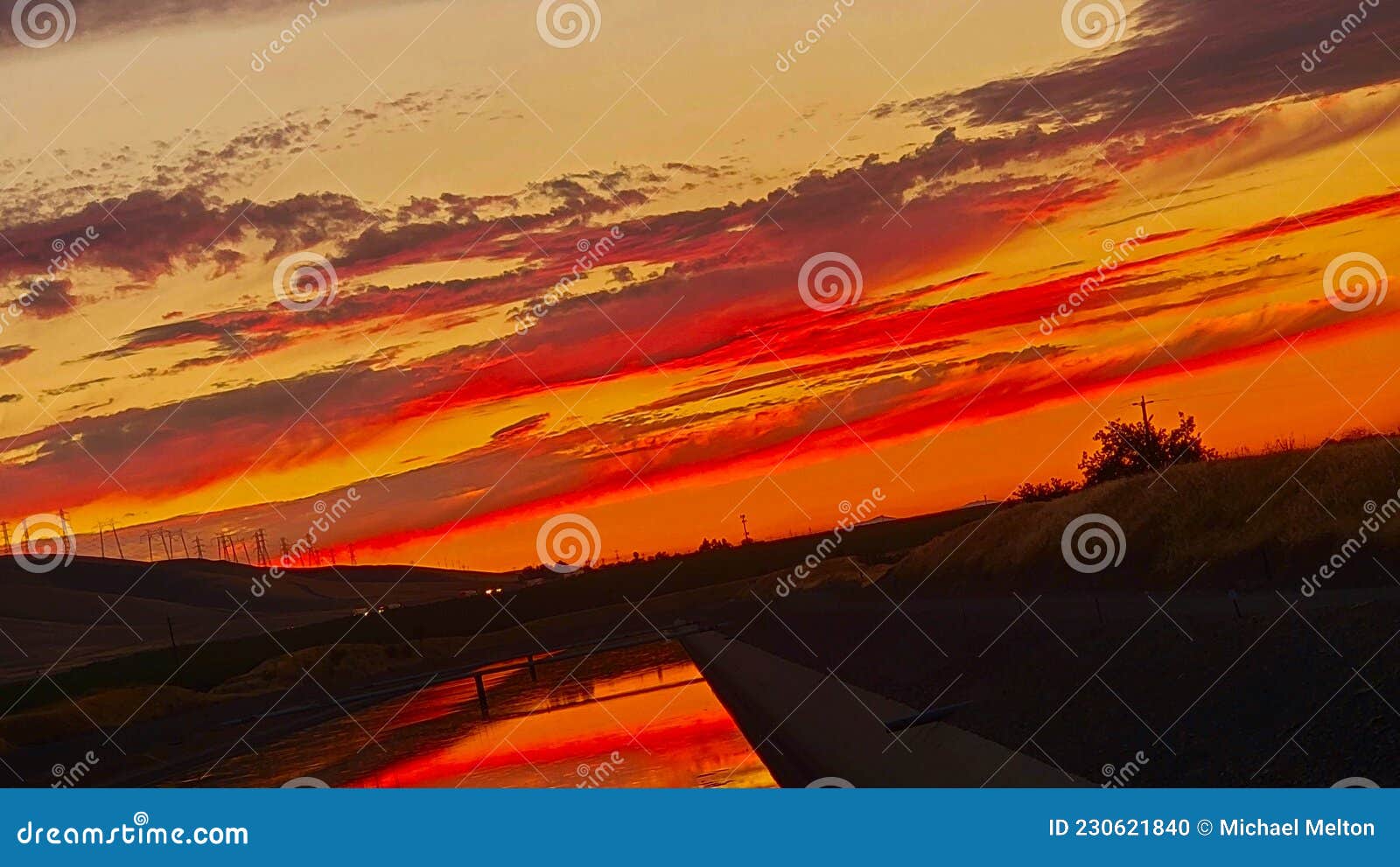 End of a beautiful day stock photo. Image of black, orange - 230621840