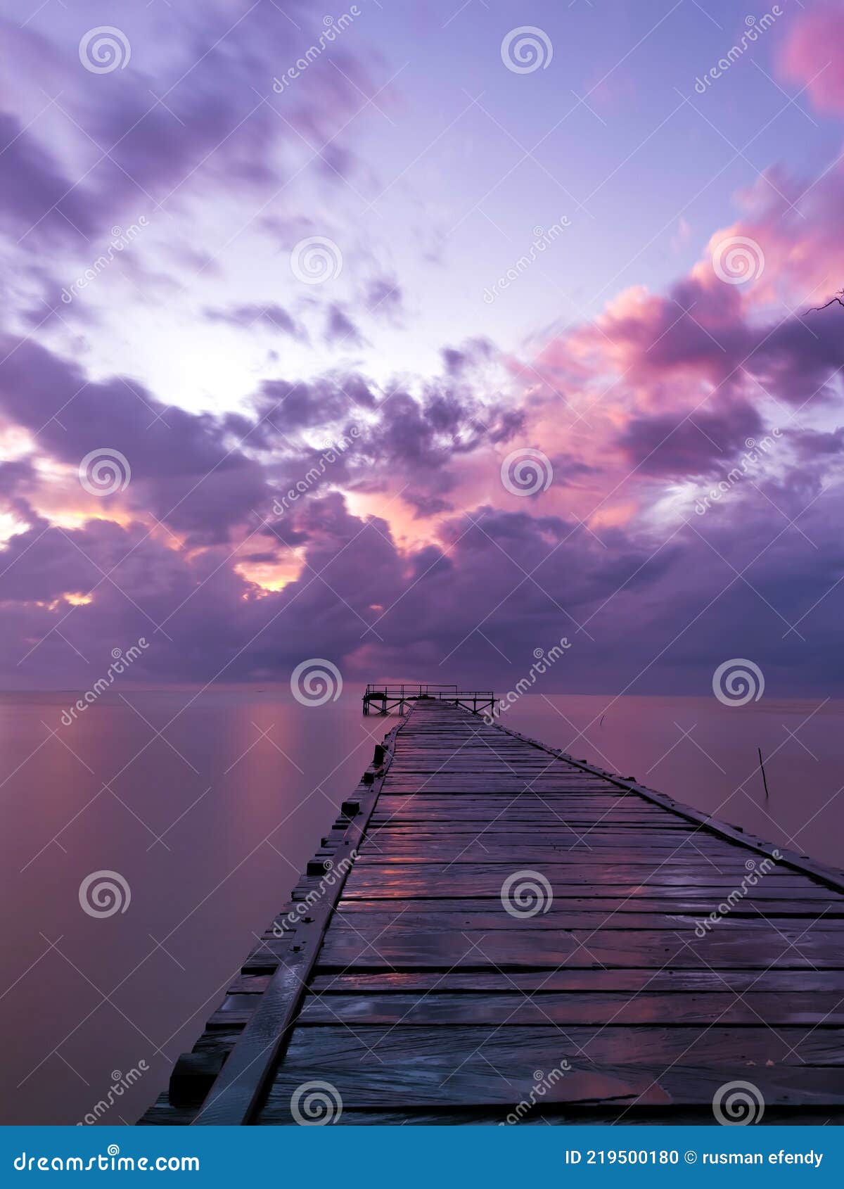 End of bridge stock photo. Image of shore, bridge, afterglow - 219500180