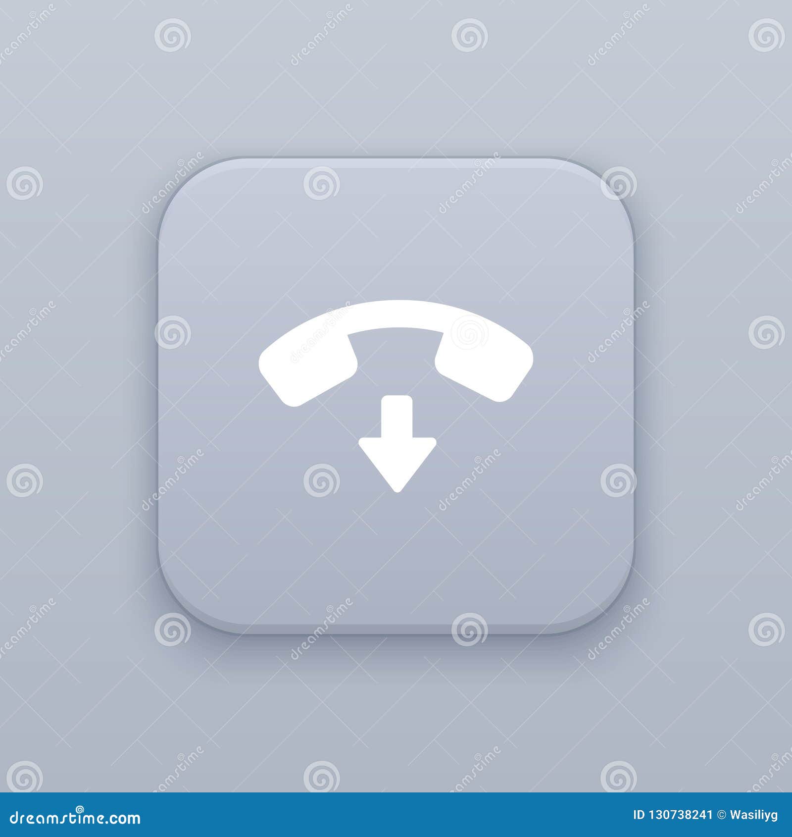 End the Call Button, Best Vector Stock Vector - Illustration of media ...