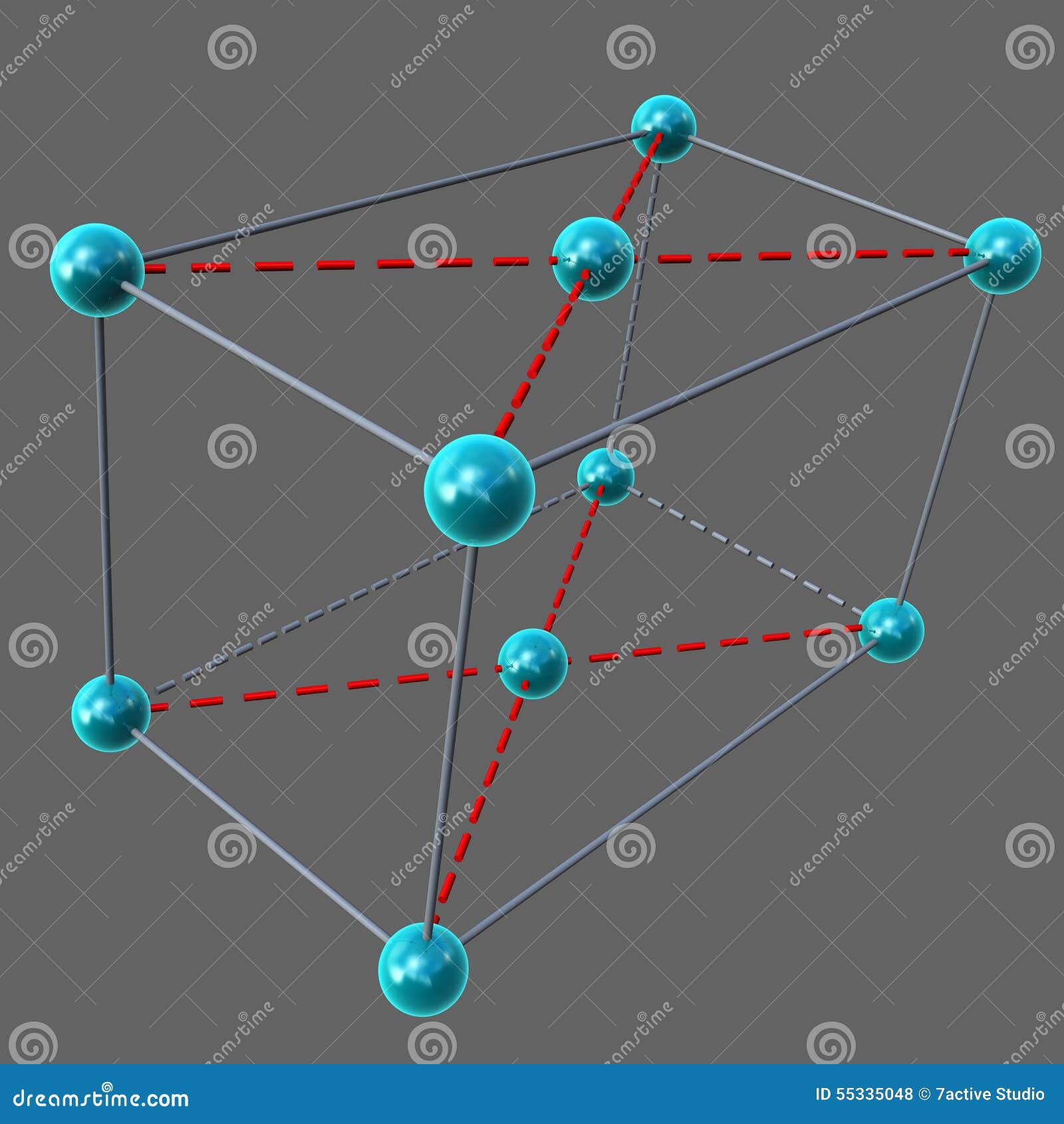 End Centered unit cell stock illustration. Illustration of organic ...