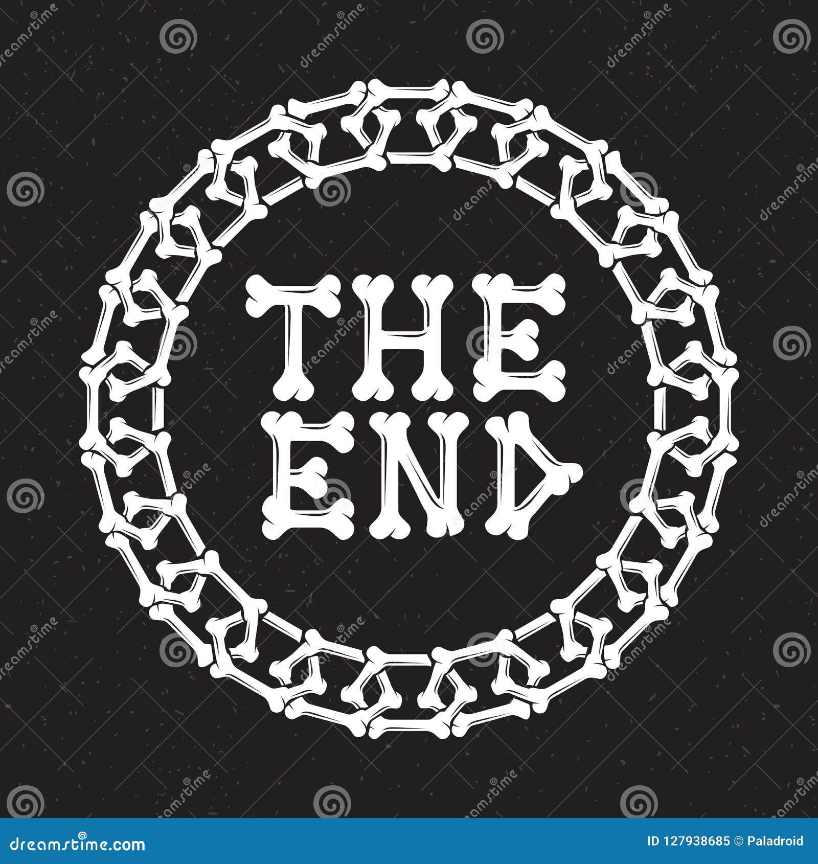 The End of a Chain of Bones Stock Vector - Illustration of motorbike ...