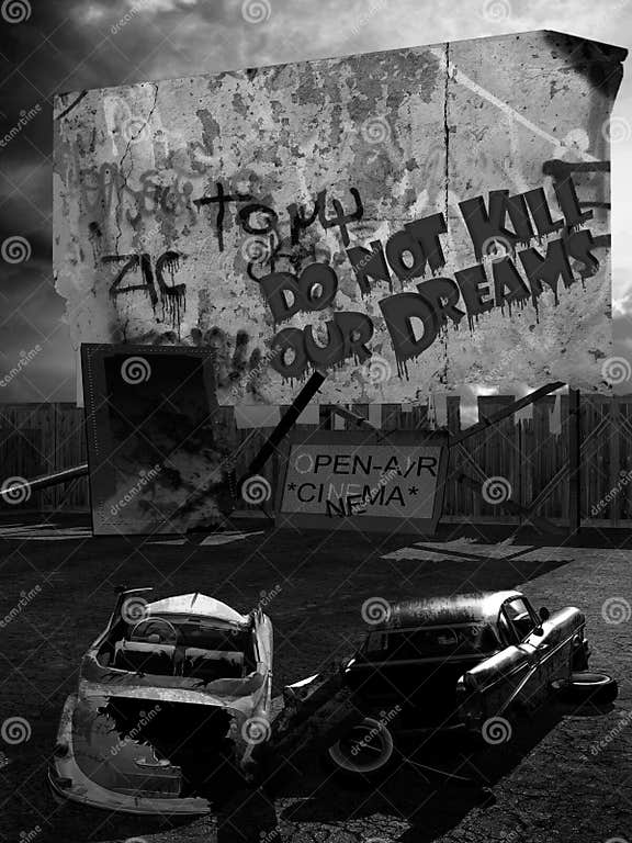 End of cinema stock illustration. Illustration of announcement - 23755940