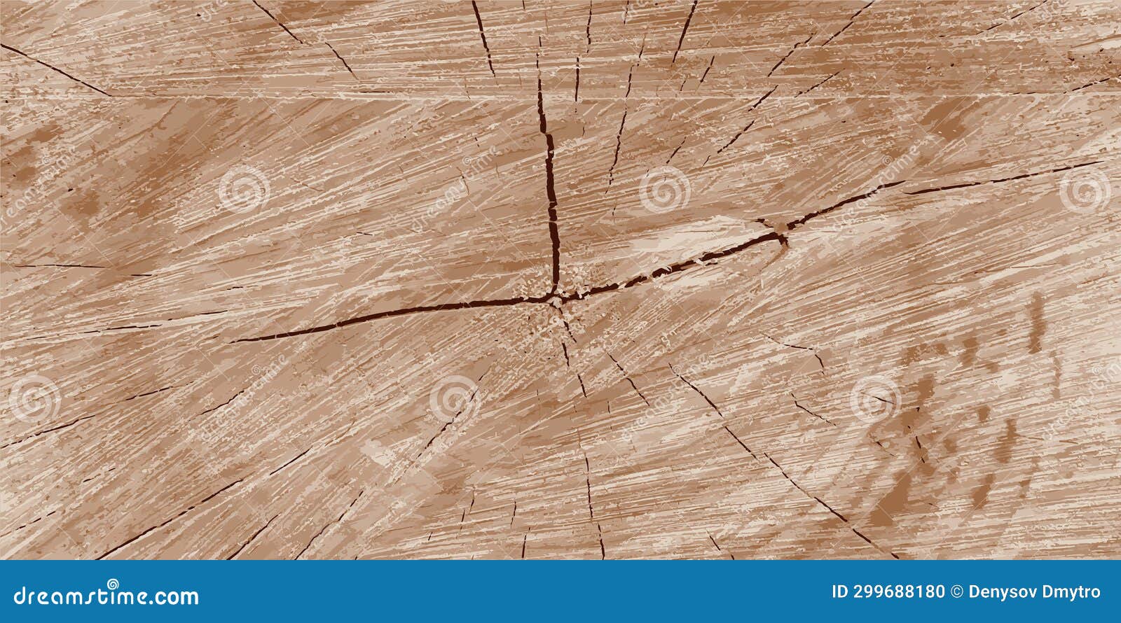End Cut of a Tree. End Grain Wood Texture Stock Vector - Illustration ...