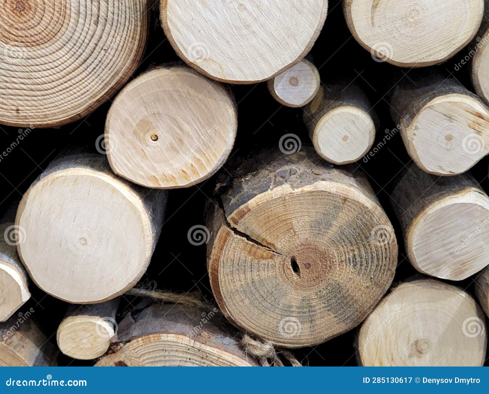 End Cuts of a Deciduous Tree. Tree Stumps Stock Image - Image of color ...