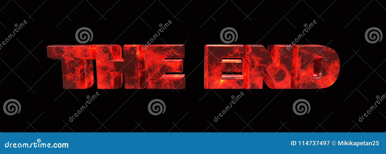 The end 3d rendering stock illustration. Illustration of isolated ...