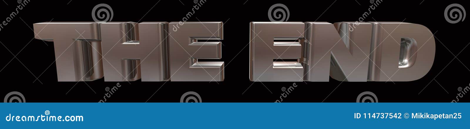 The end 3d rendering stock illustration. Illustration of completed ...