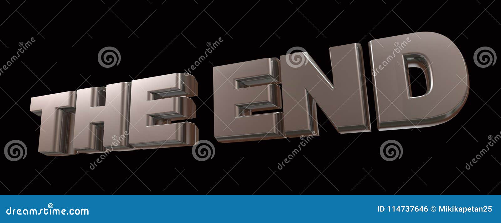 The end 3d rendering stock illustration. Illustration of isolated ...