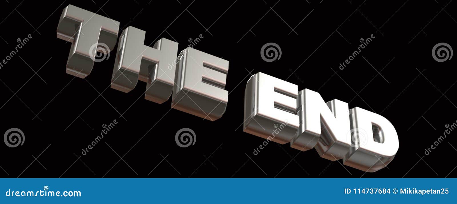 The end 3d rendering stock illustration. Illustration of sign - 114737684