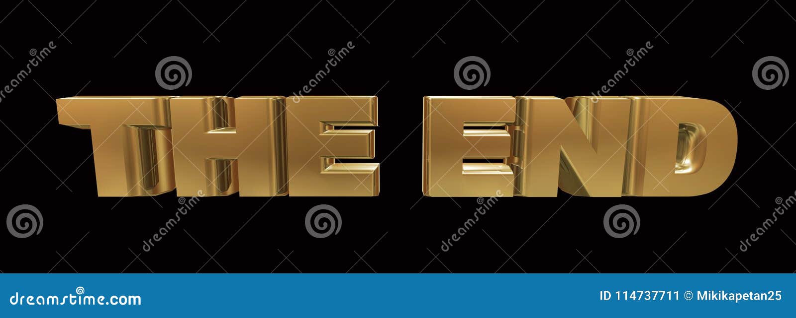 The end 3d rendering stock illustration. Illustration of conclusion ...