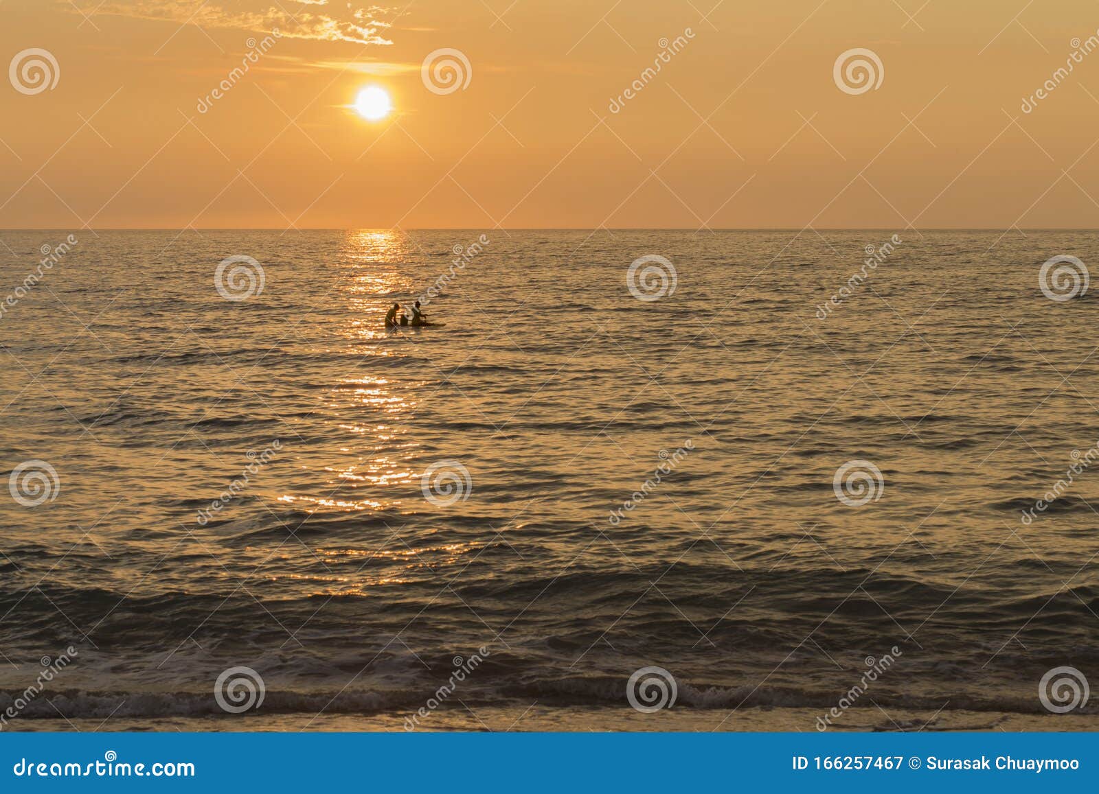 The End of Day with Sunset at the Sea Stock Image - Image of ship ...