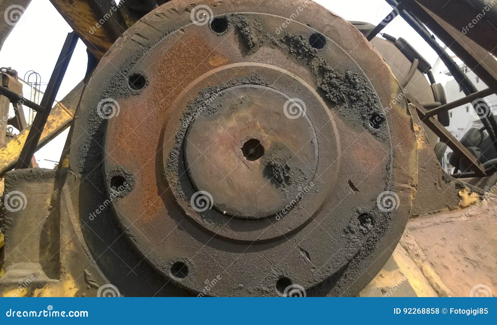 End Face of the Movable Joint. Excavator Bucket Stock Photo - Image of ...