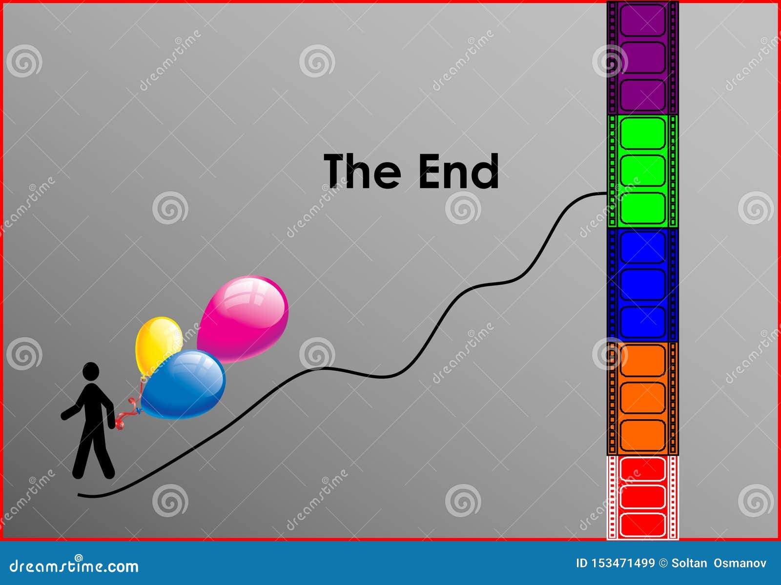 The End. Final. End of the World. Illustration, Background. Stock ...