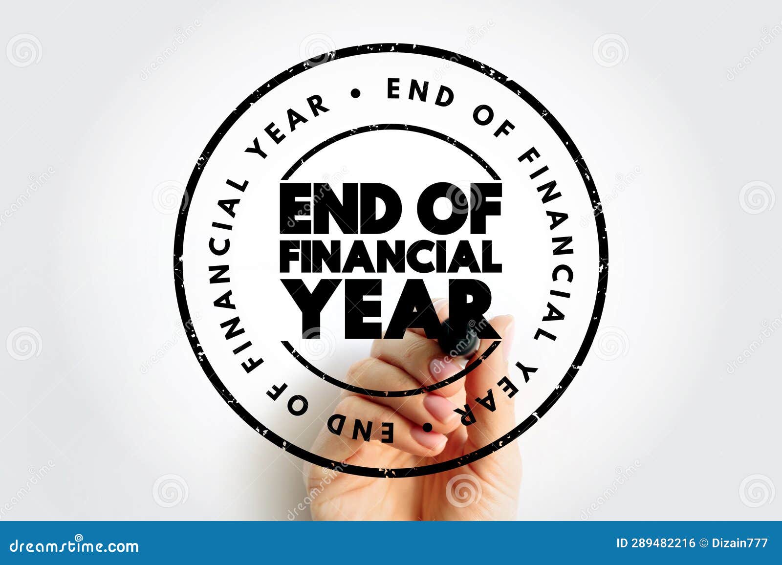 End of Financial Year Text Stamp, Concept Background Stock Photo ...