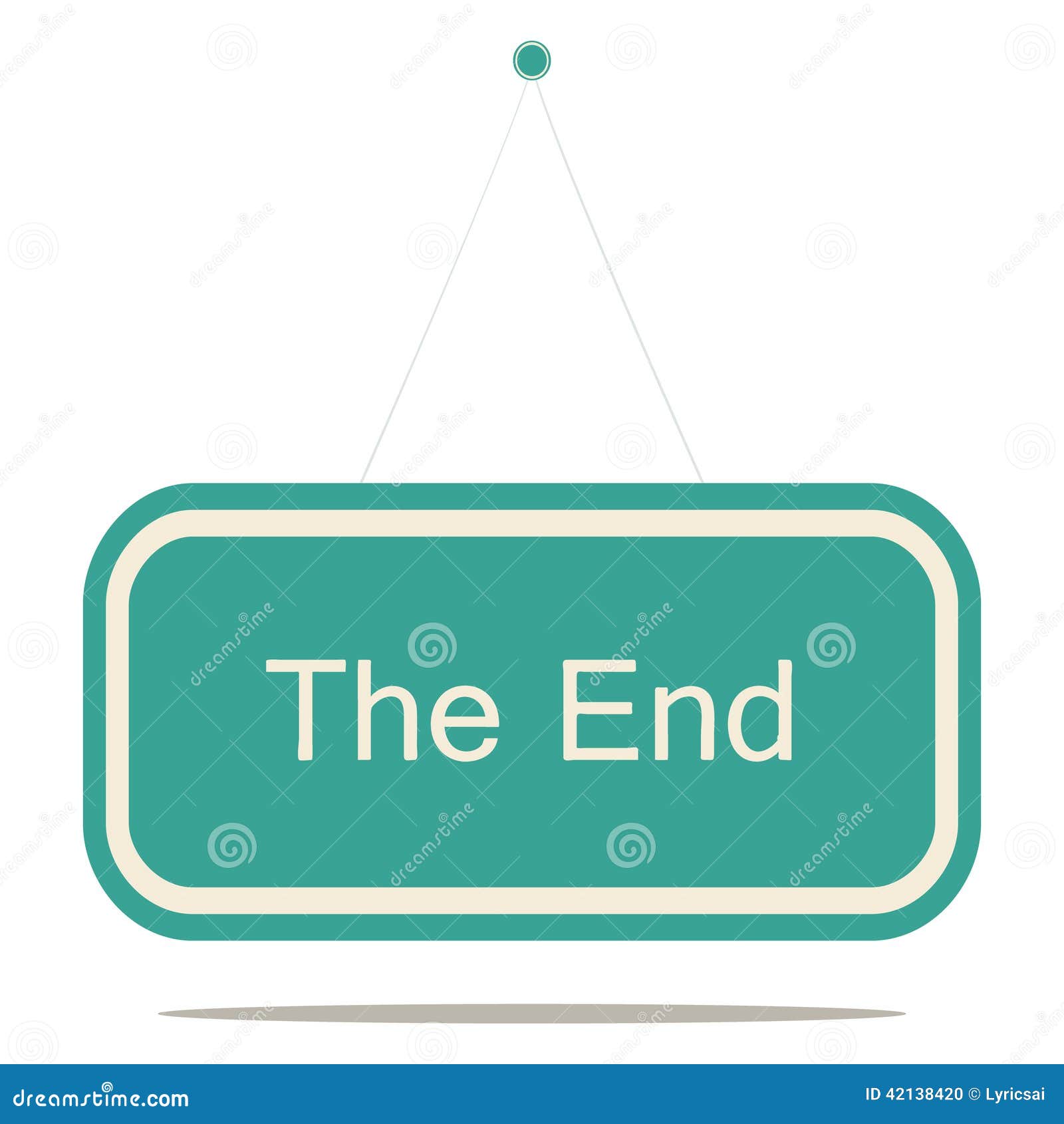 The end stock vector. Illustration of white, poster, title - 42138420