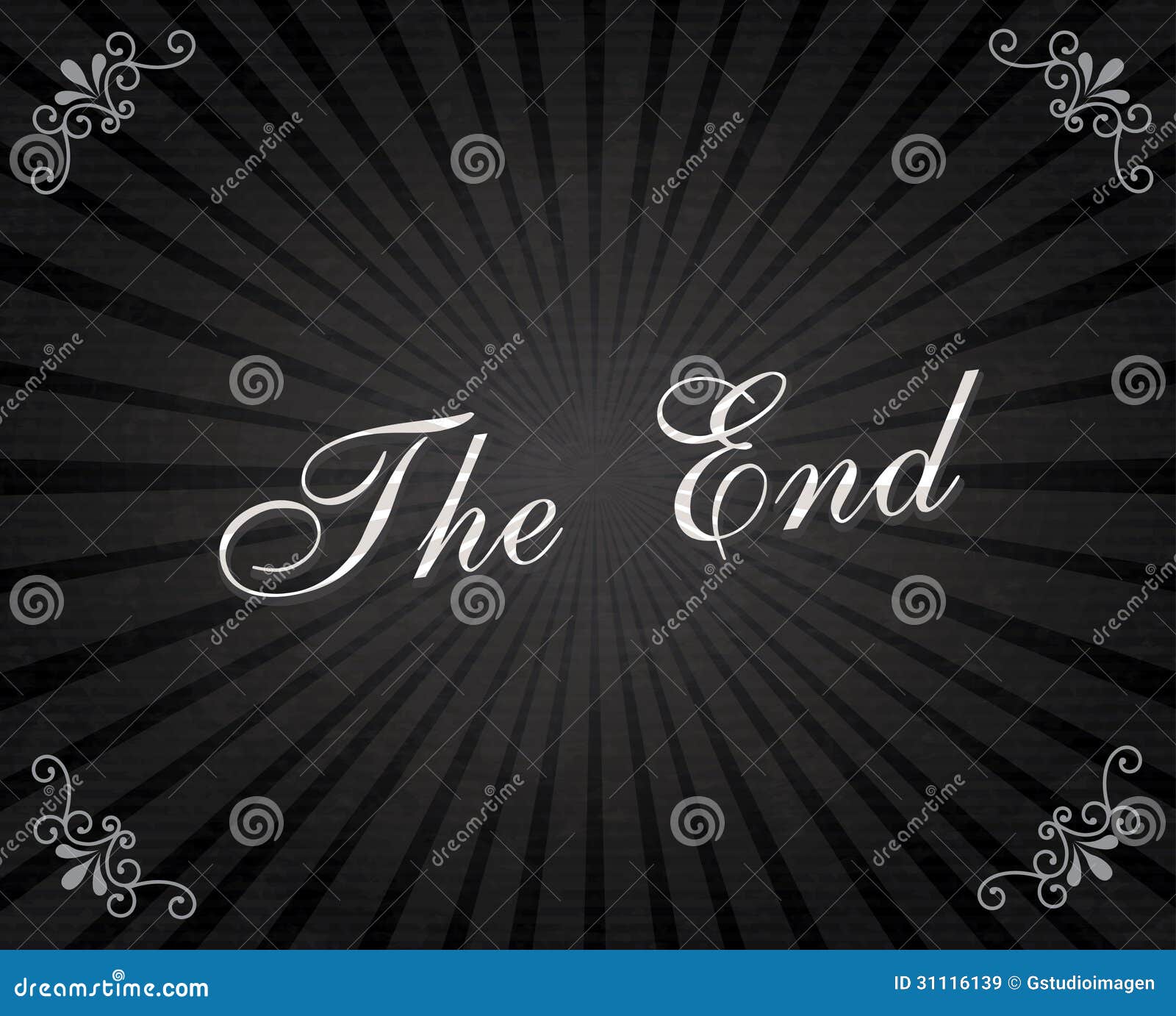 The end frame stock vector. Illustration of frame, seventh - 31116139