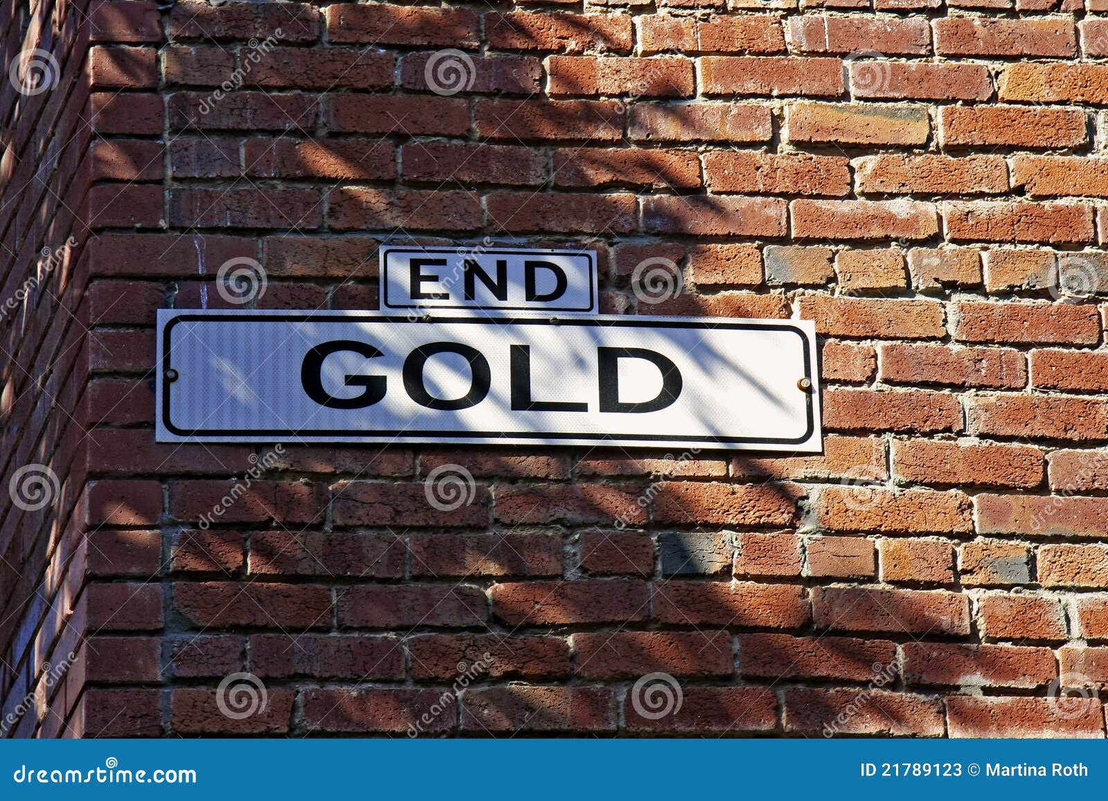 End of Gold stock image. Image of sign, crisis, wall - 21789123