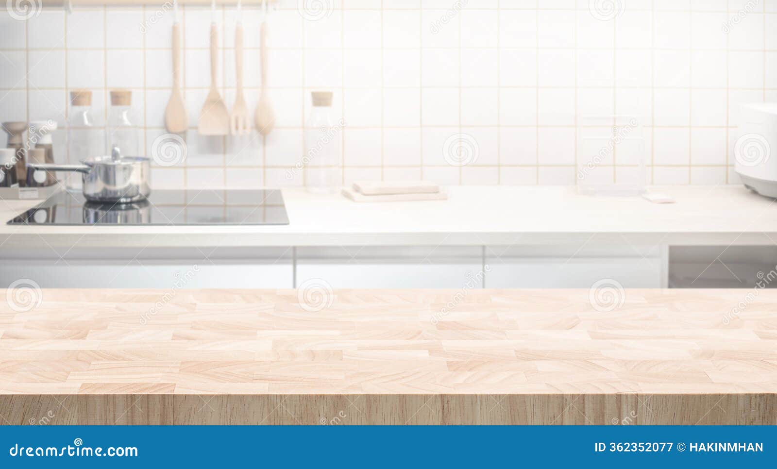 End Grain Wood Counter,table Top on Blur Minimal Kitchen Counter ...