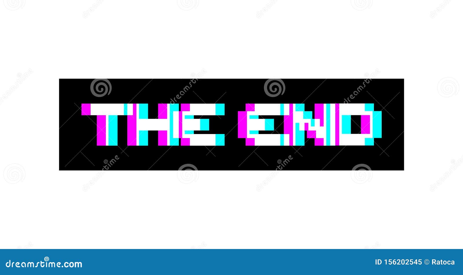 The end icon stock vector. Illustration of frame, lettering - 156202545