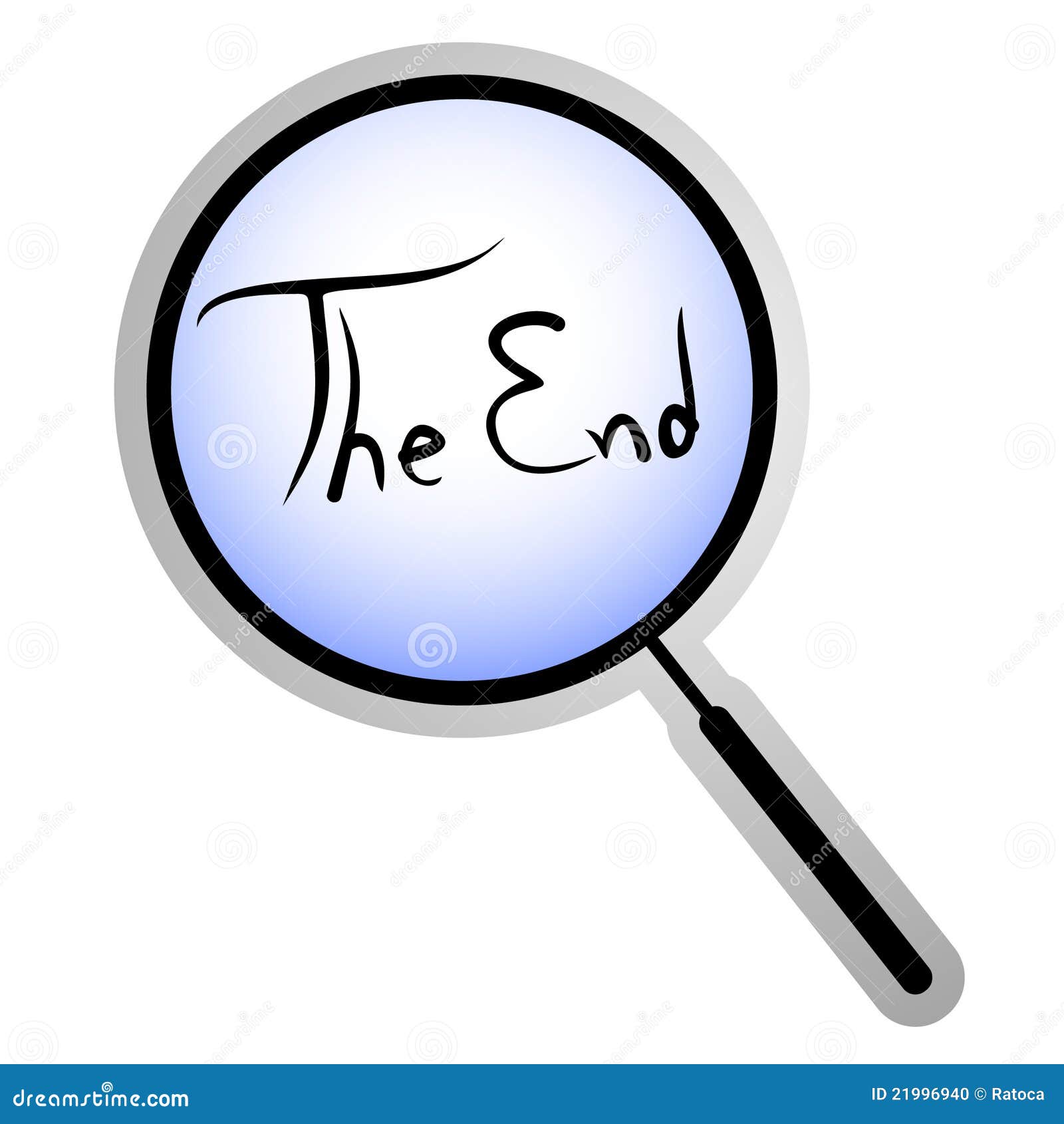 The end icon stock vector. Illustration of round, glass - 21996940