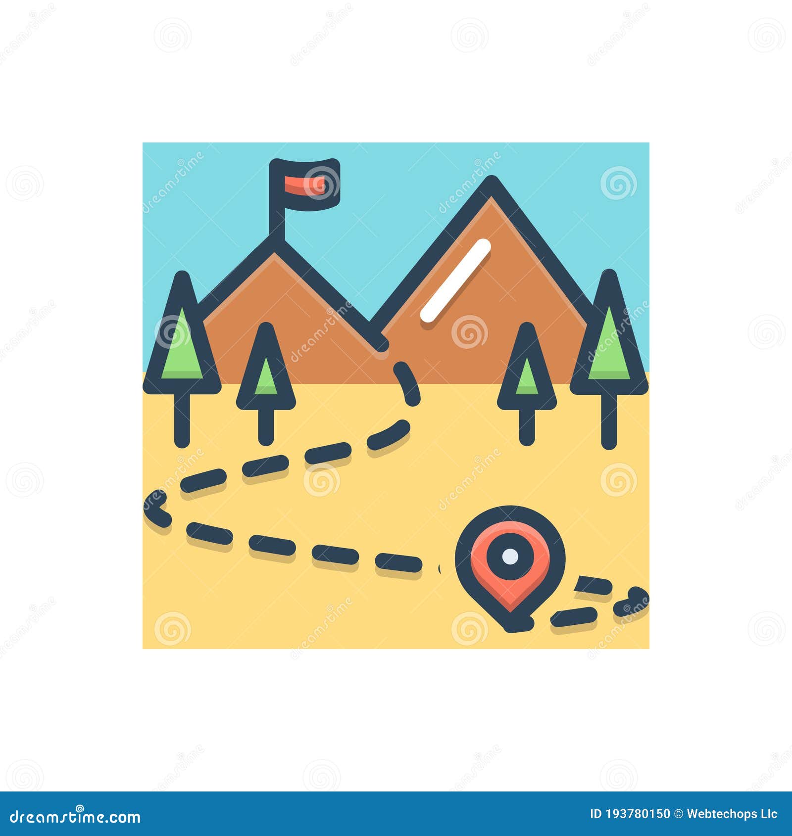 Color Illustration Icon for End, Ending and Conclusion Stock ...