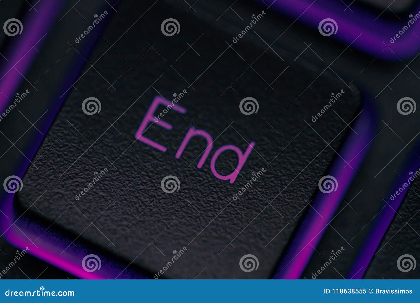 End key on keyboard macro stock image. Image of business - 118638555