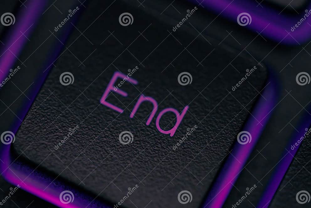 End key on keyboard macro stock image. Image of business - 118638555