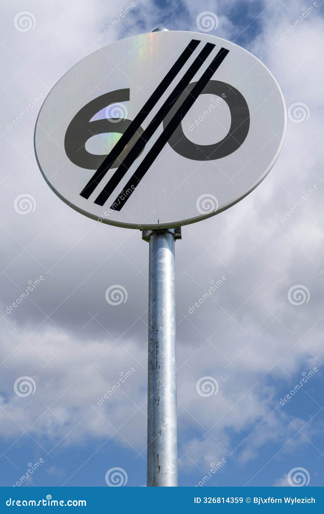 End of 60 km h speed limit stock image. Image of previous - 326814359