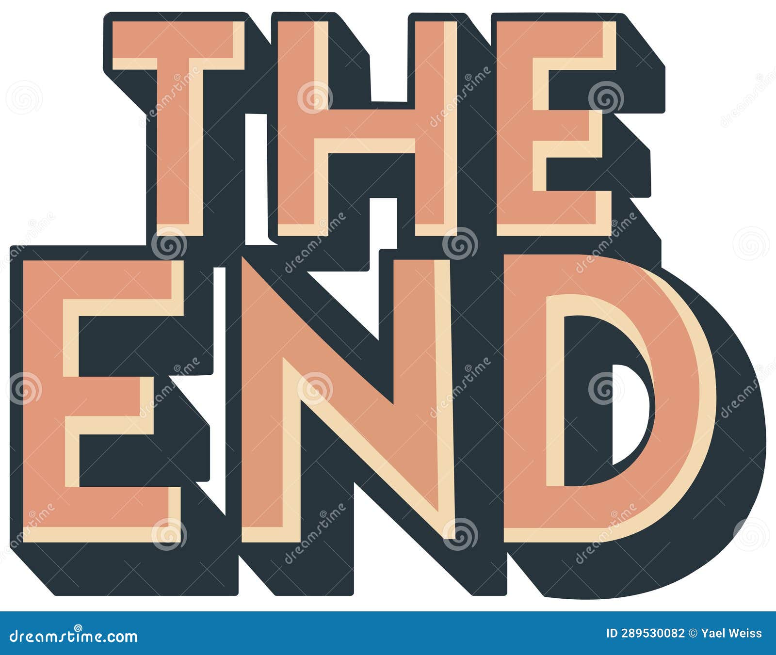 The End stock vector. Illustration of poster, design - 289530082