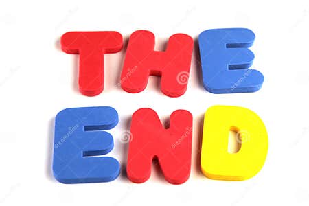 The end stock image. Image of typography, arrangement - 43347635