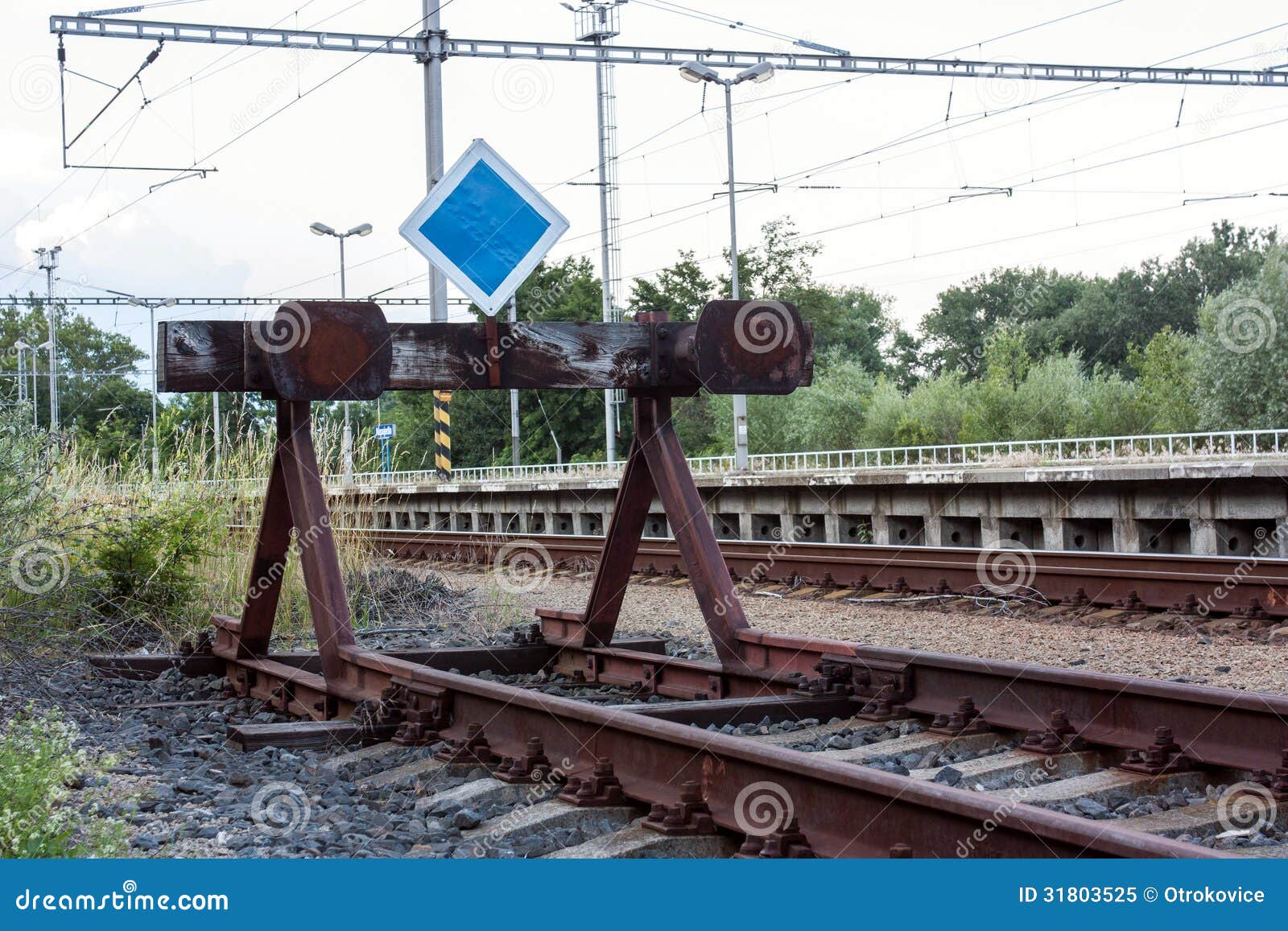 End of the line of railway stock image. Image of dead - 31803525