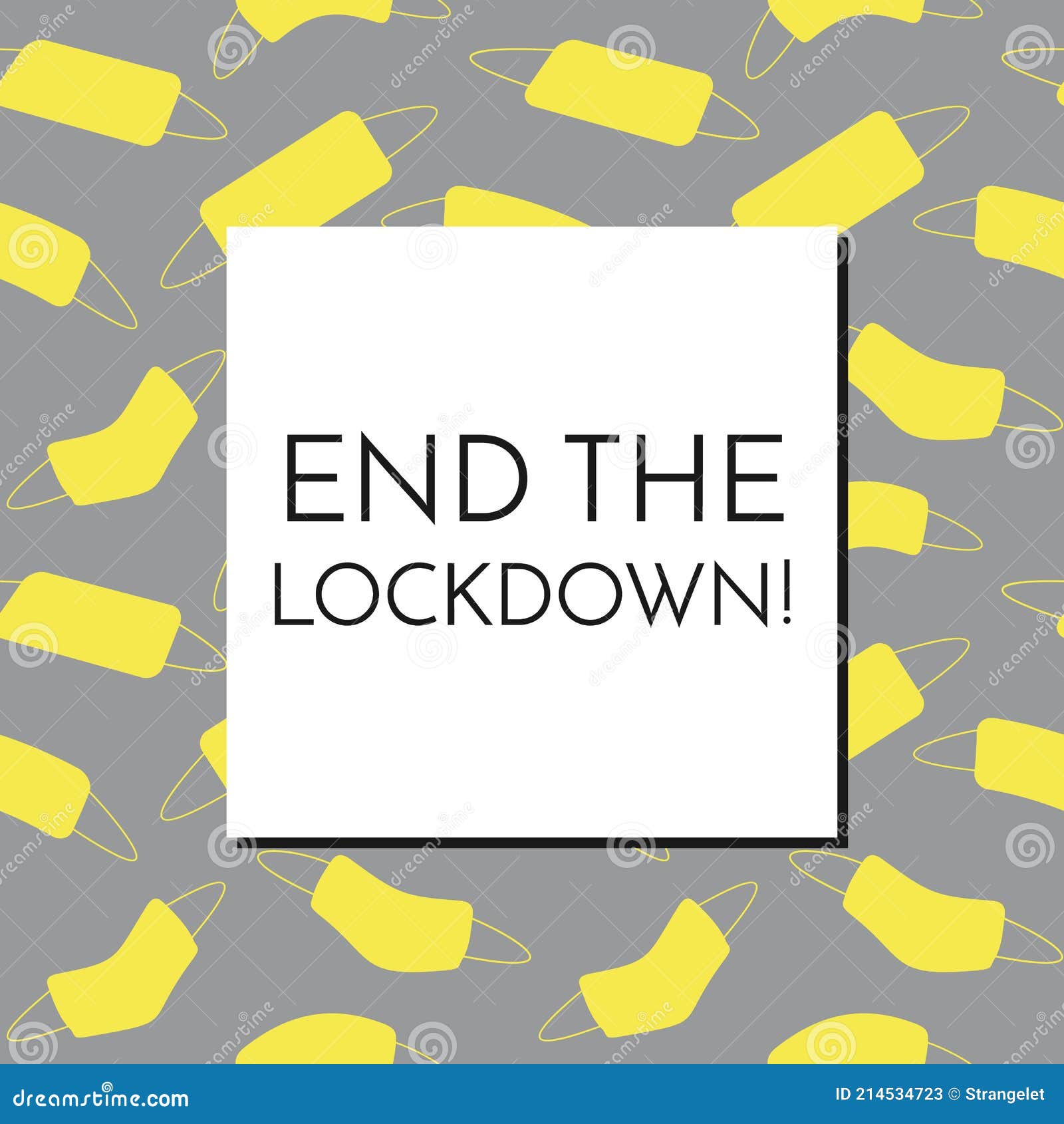 End the Lockdown Text on White Square Inside a Frame from Seamless ...