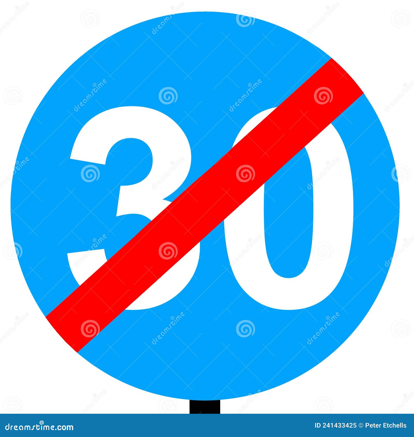 End of Minimum Speed Limit Traffic Sign Stock Illustration ...