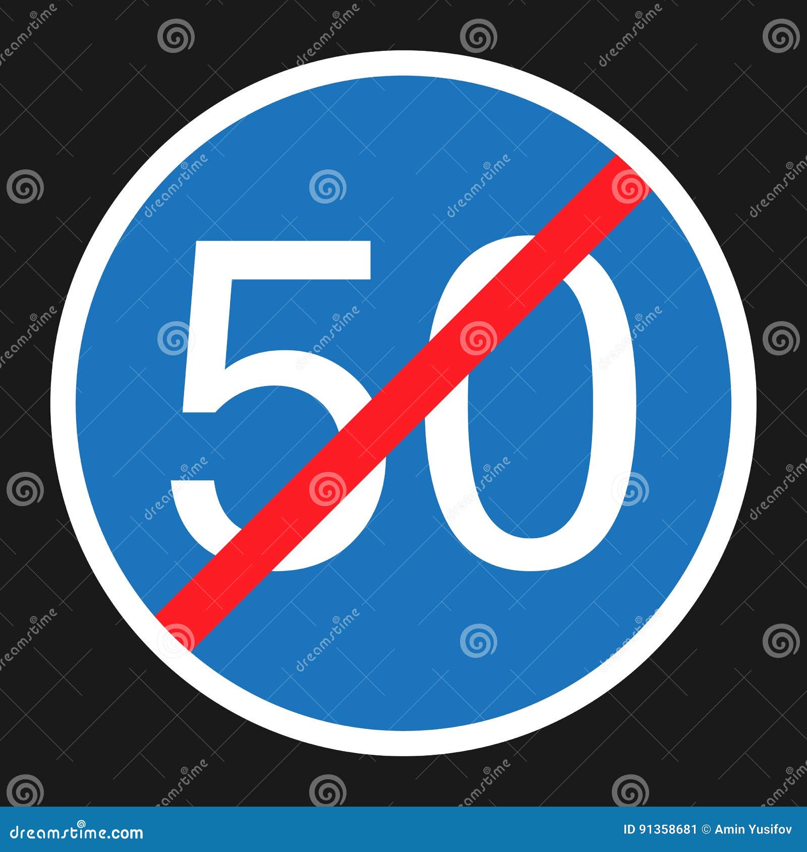 End Of Minimum Speed Limit Sign Meaning. Return To A Basic Road Speed ...