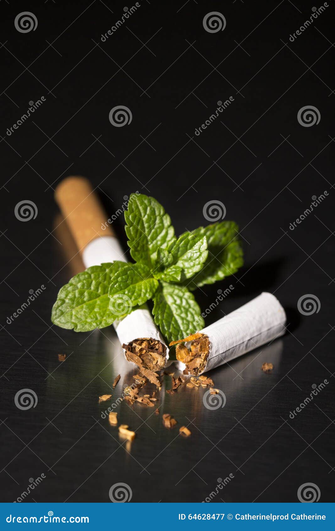 End of Mint Cigarette, Closeup Stock Image - Image of cigarette, cancer ...